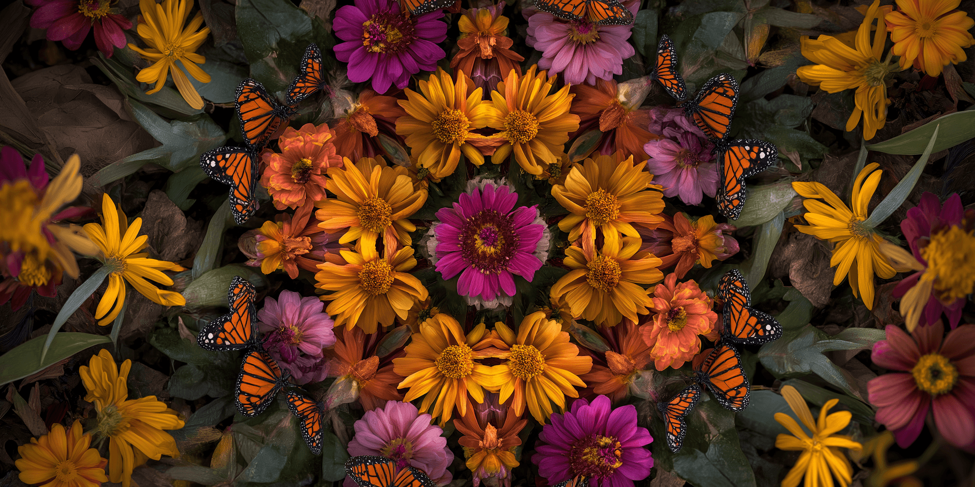 Download Floral Garden Kaleidoscope Wallpaper | Wallpapers.com