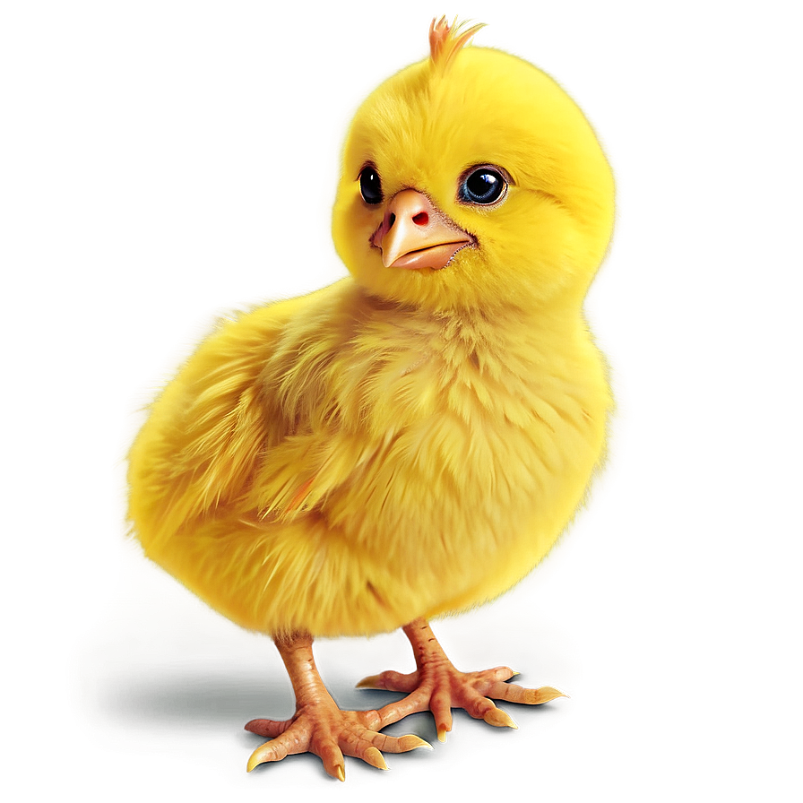 Download Fluffy Yellow Chick Cartoon Png 14 | Wallpapers.com