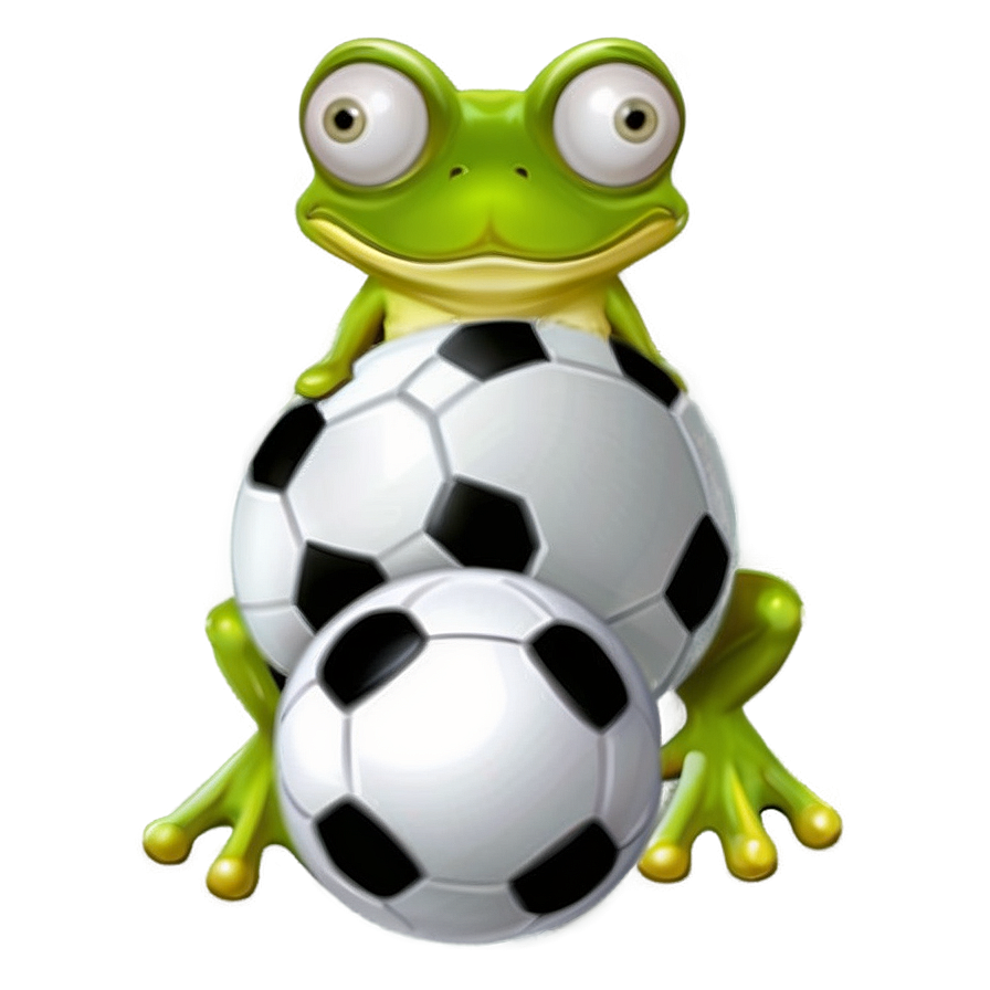 Download Frog Playing Soccer Cartoon Png 06272024 | Wallpapers.com