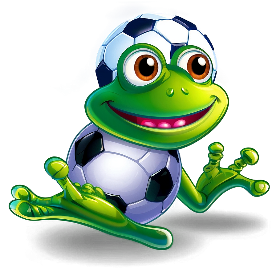 Download Frog Playing Soccer Cartoon Png 42 | Wallpapers.com