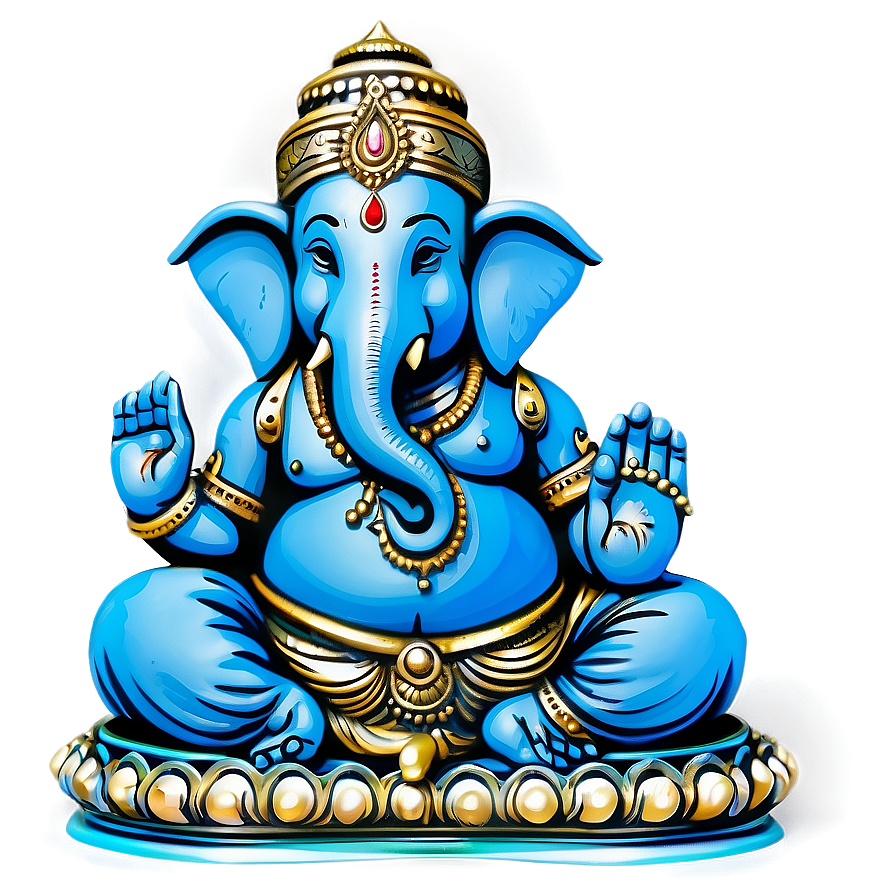 Download Ganesh Emboss Art Png Mfb | Wallpapers.com