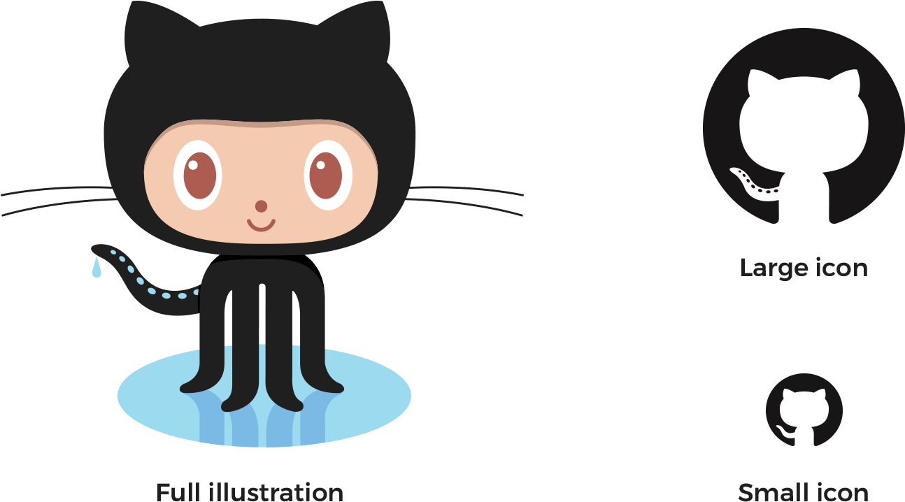 Download Git Hub Octocat Illustrationand Icons | Wallpapers.com