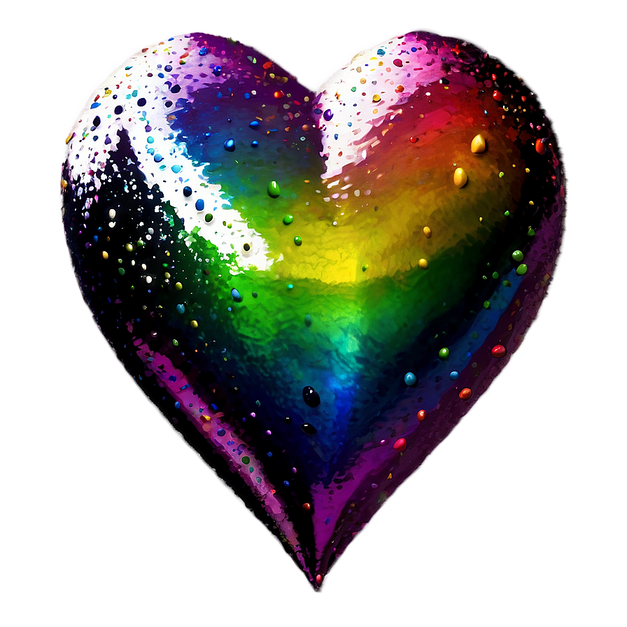 Download Glitter Rainbow Heart Png 06252024 | Wallpapers.com
