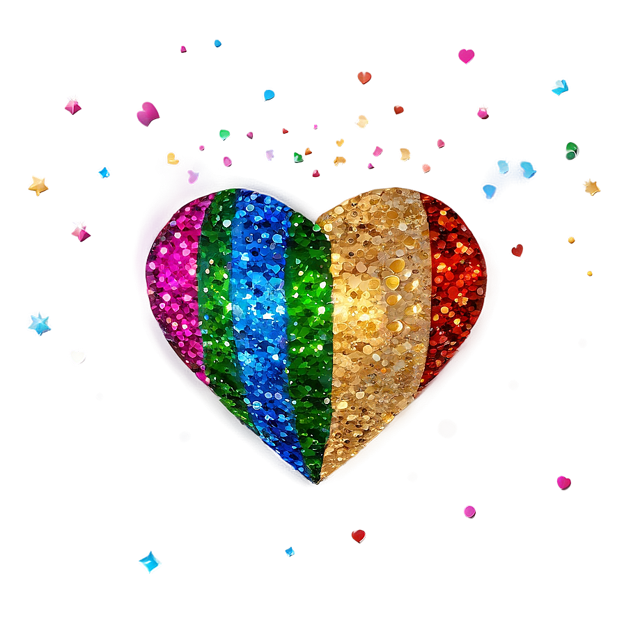 Download Glitter Rainbow Heart Png Vop69 | Wallpapers.com