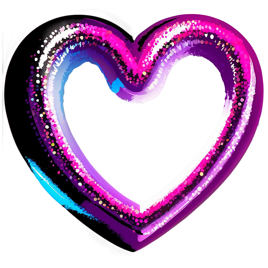 Download Glitter Valentine Heart Png Abi | Wallpapers.com