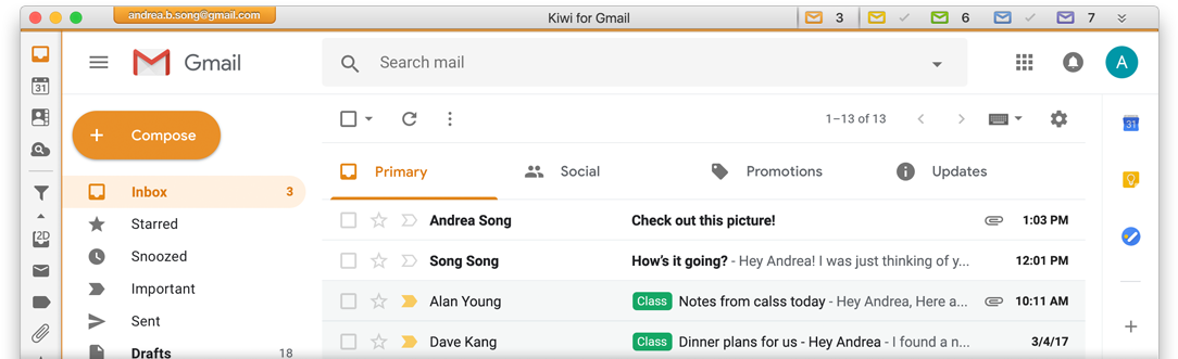 Download Gmail Inbox Interface Screenshot | Wallpapers.com