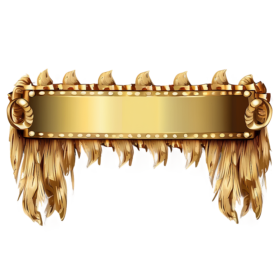 Download Gold Banner With Fringe Detail Png Uno | Wallpapers.com