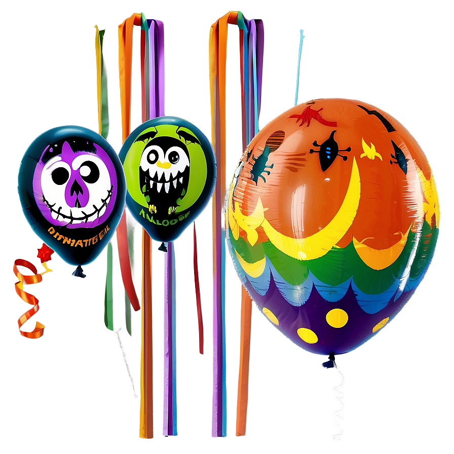 Download Halloween Balloon Decorations Png Sbd31 | Wallpapers.com