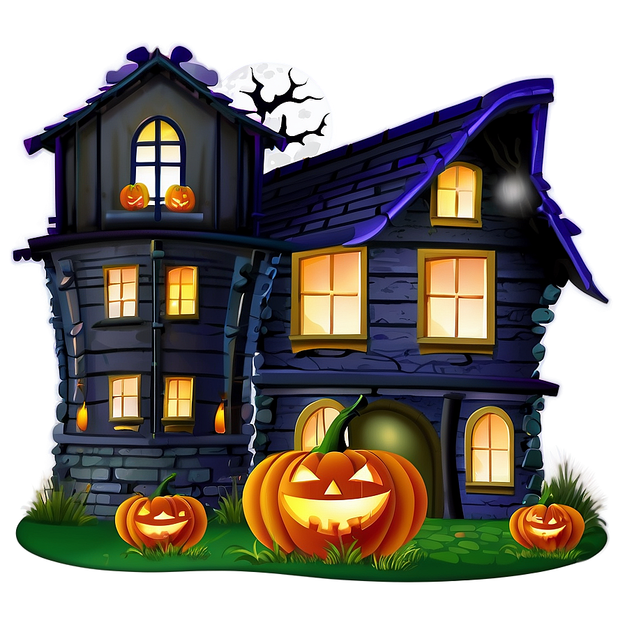 Download Halloween House Clipart Png 06272024 | Wallpapers.com