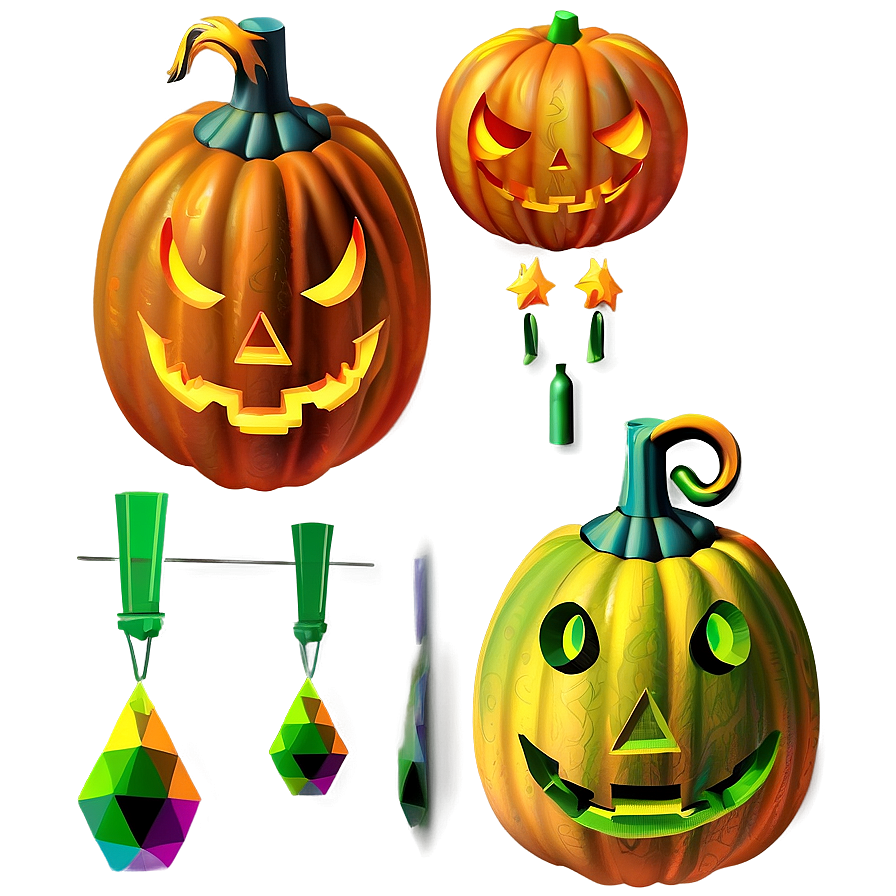Download Halloween Pumpkin Decorations Png Jhm | Wallpapers.com