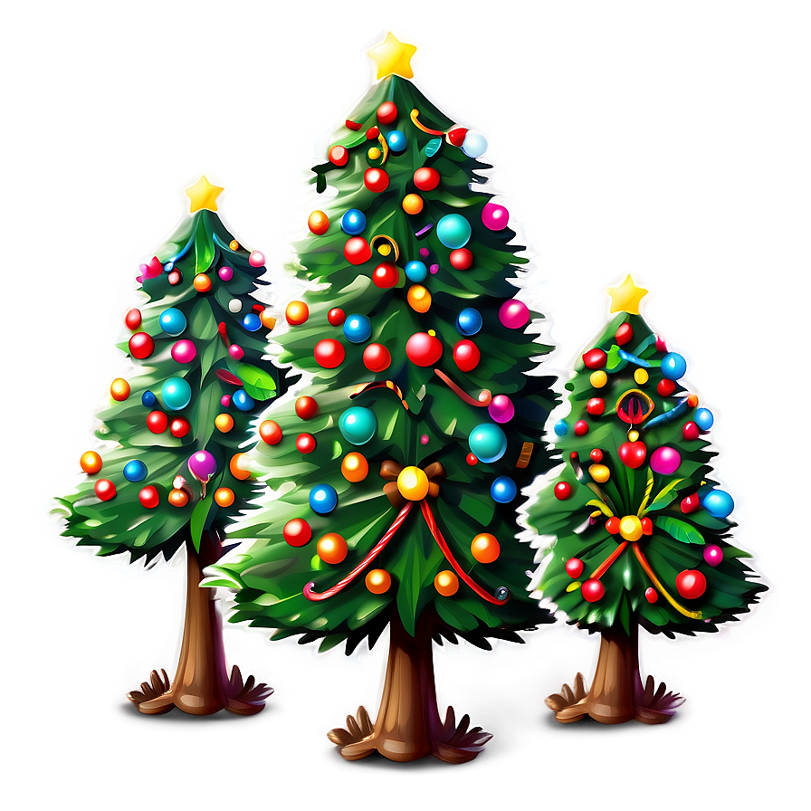 Download Happy Cute Christmas Tree Png 17 | Wallpapers.com