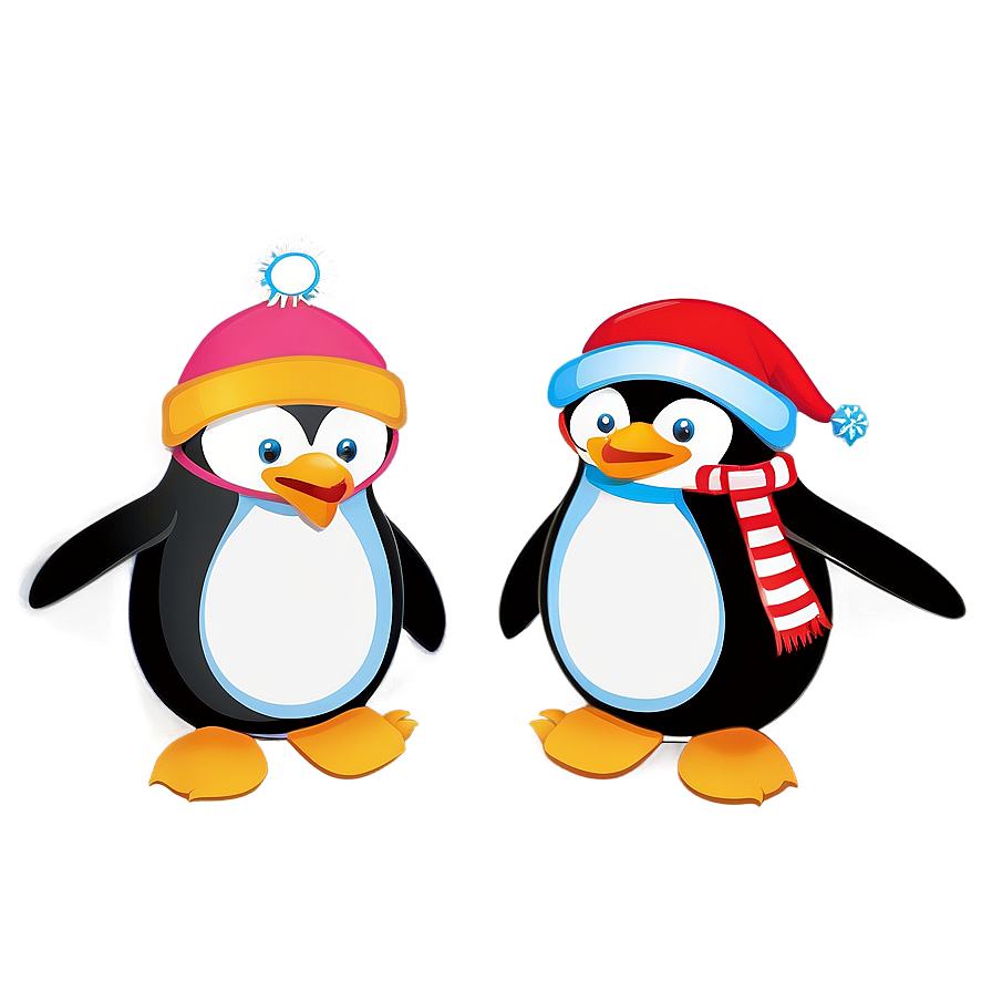Download Happy Holidays Cheerful Penguins Png 14 | Wallpapers.com