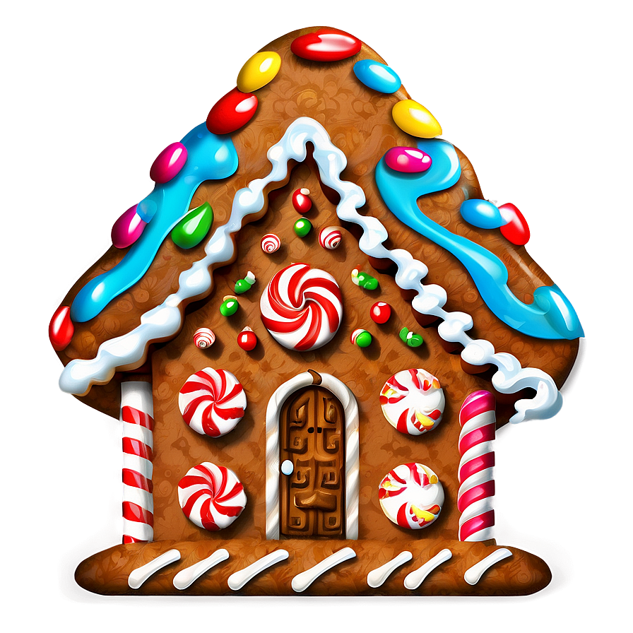Download Happy Holidays Gingerbread House Png 05232024 | Wallpapers.com