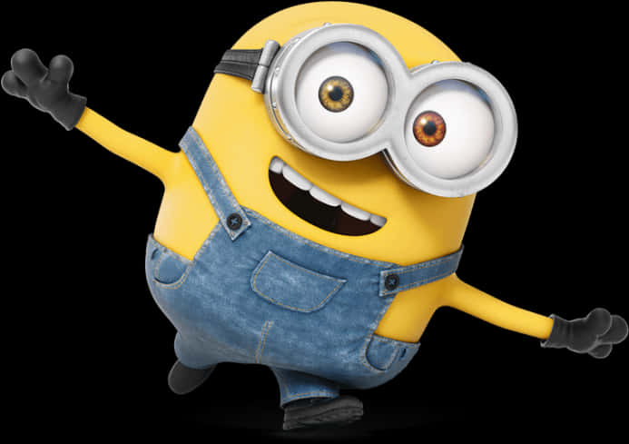Download Happy Minion Waving | Wallpapers.com