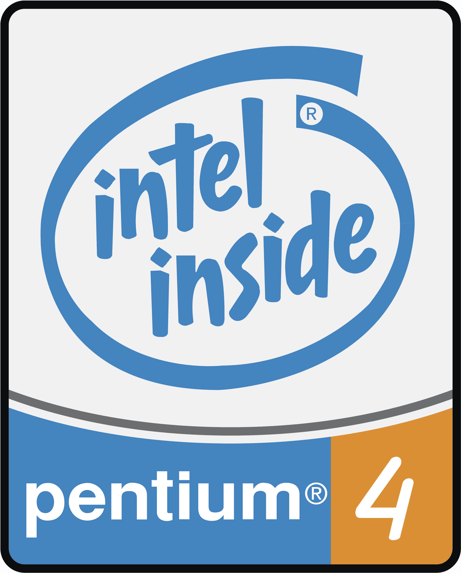 Download Intel Pentium4 Processor Logo | Wallpapers.com