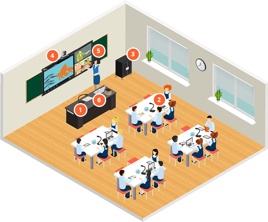 Download Interactive Classroom Isometric View | Wallpapers.com
