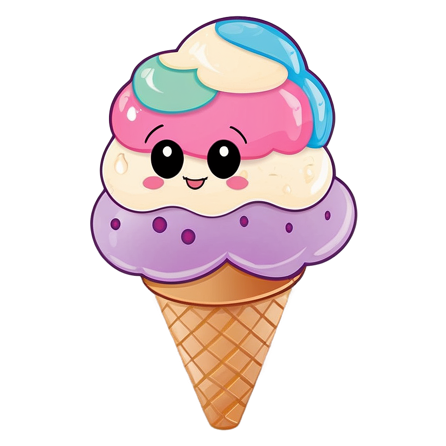 Download Kawaii Ice Cream Graphics Png 81 | Wallpapers.com