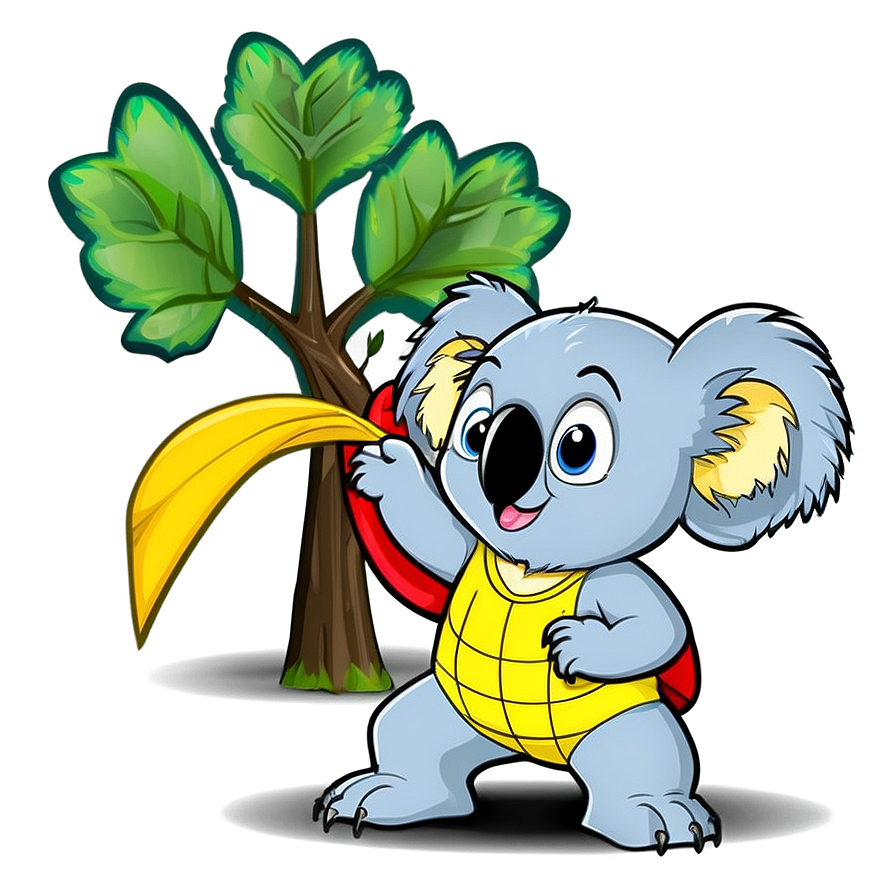 Download Koala Superhero Cartoon Png Prx | Wallpapers.com