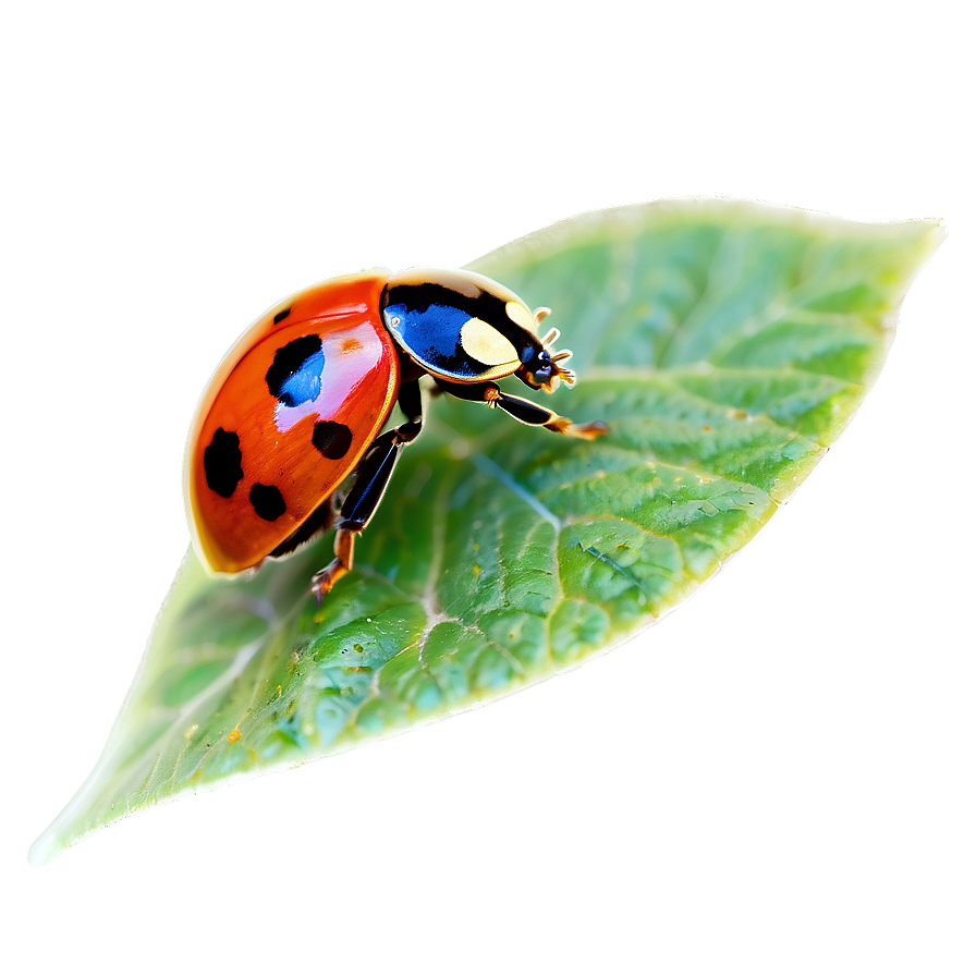 Download Ladybug On Leaf Png 29 | Wallpapers.com