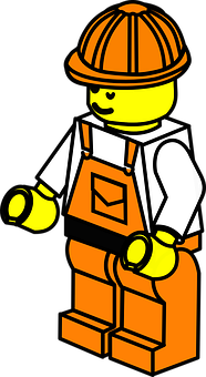 Download Lego Construction Worker Character | Wallpapers.com