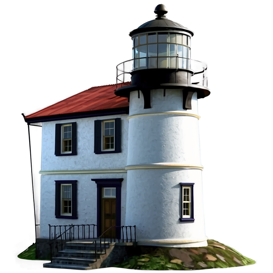 Download Lighthouse On Cliff Png Kli49 | Wallpapers.com