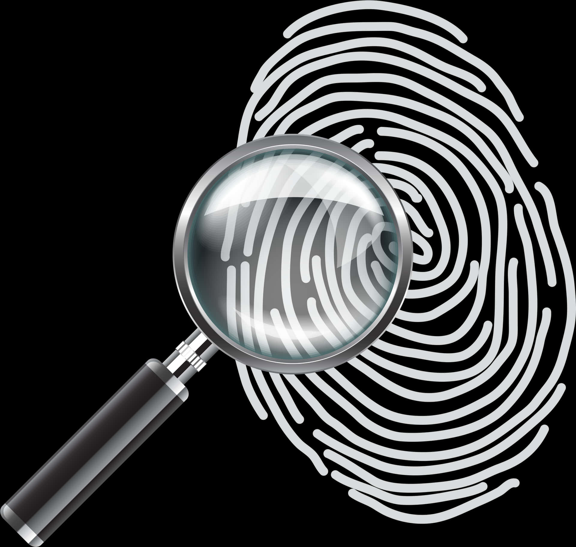 Magnifying Glass Fingerprint