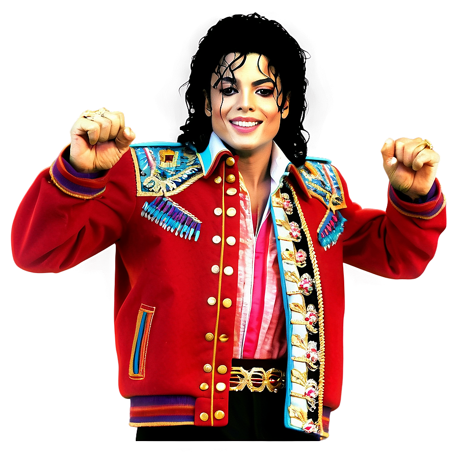 Download Michael Jackson Red Jacket Png 06252024 | Wallpapers.com