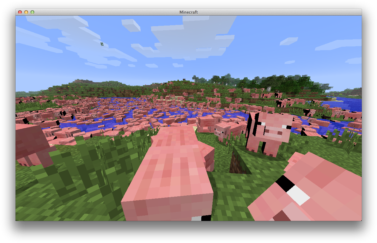 Download Minecraft Pig Overpopulation Screenshot | Wallpapers.com