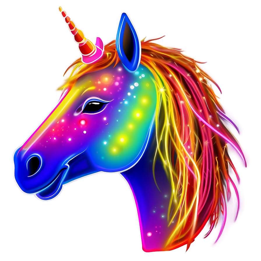 Download Neon Unicorn Clipart Png Aal95 | Wallpapers.com