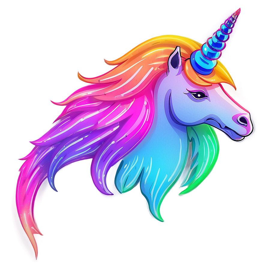 Download Neon Unicorn Clipart Png Snb34 | Wallpapers.com