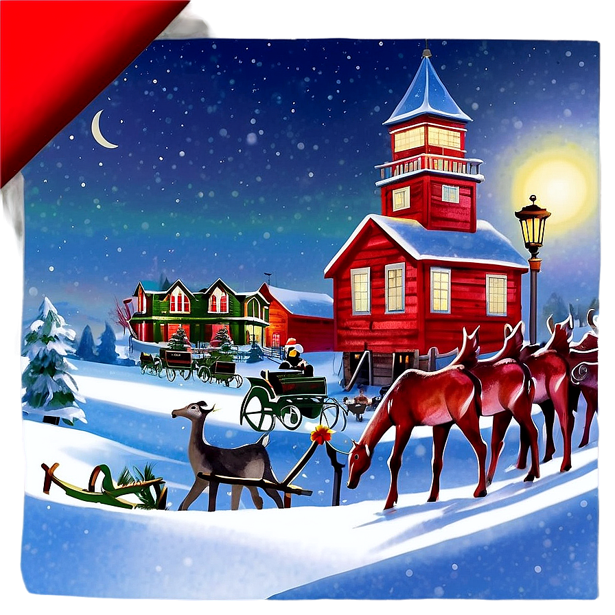 Download North Pole Holiday Greeting Card Png Vxh77 | Wallpapers.com