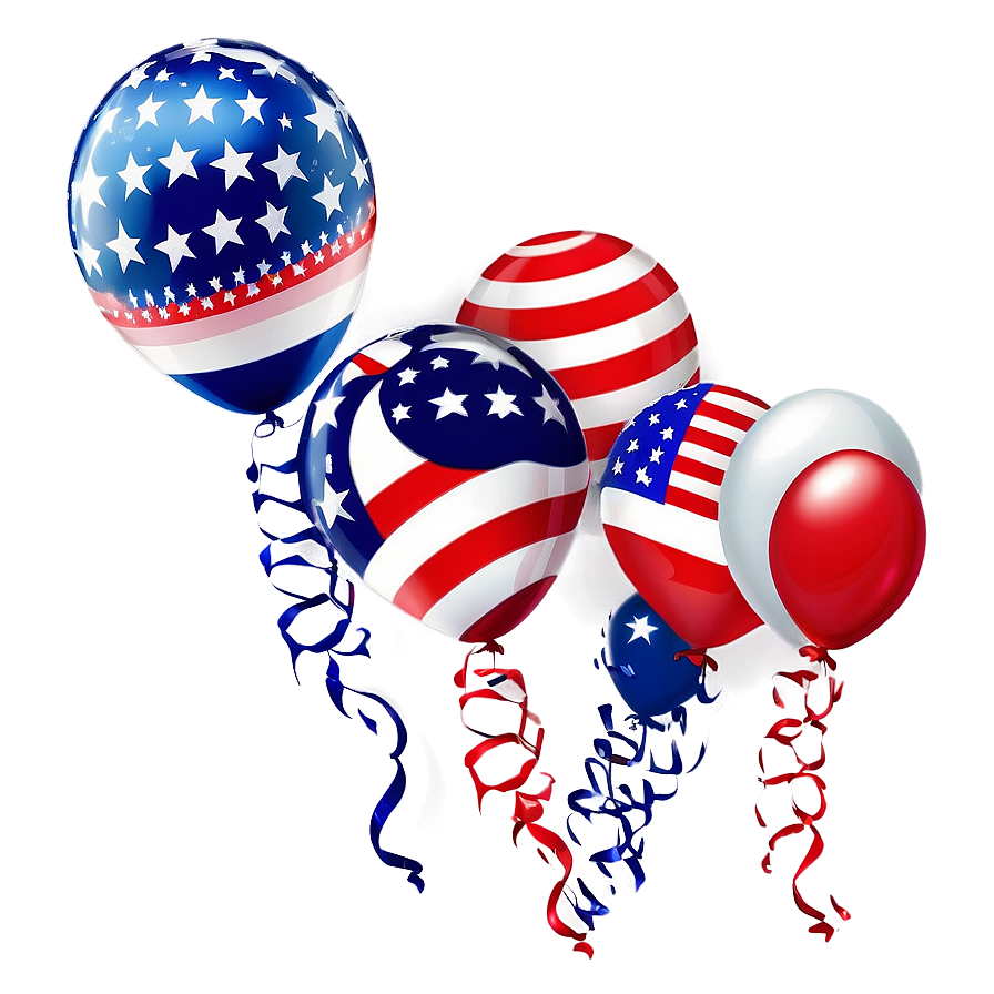 Download Patriotic Balloons 4th Of July Png 89 | Wallpapers.com