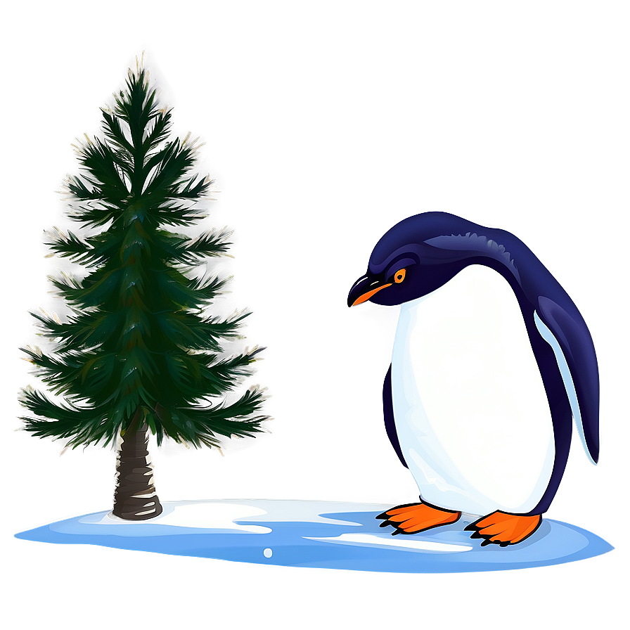 Download Penguin Winter Scene Png 05062024 | Wallpapers.com