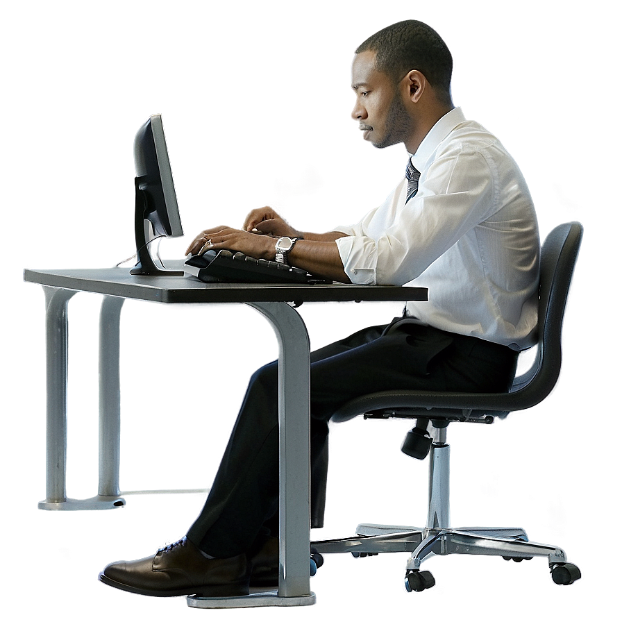 Download People Sitting At Computer Desks Png Mqn79 | Wallpapers.com
