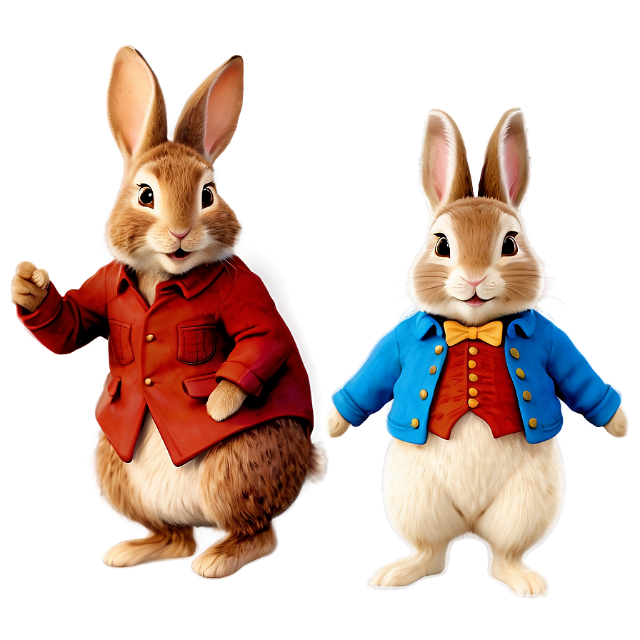 Download Peter Rabbit And Benjamin Bunny Png 06262024 | Wallpapers.com