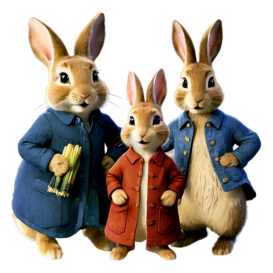 Download Peter Rabbit And Siblings Png Ids | Wallpapers.com