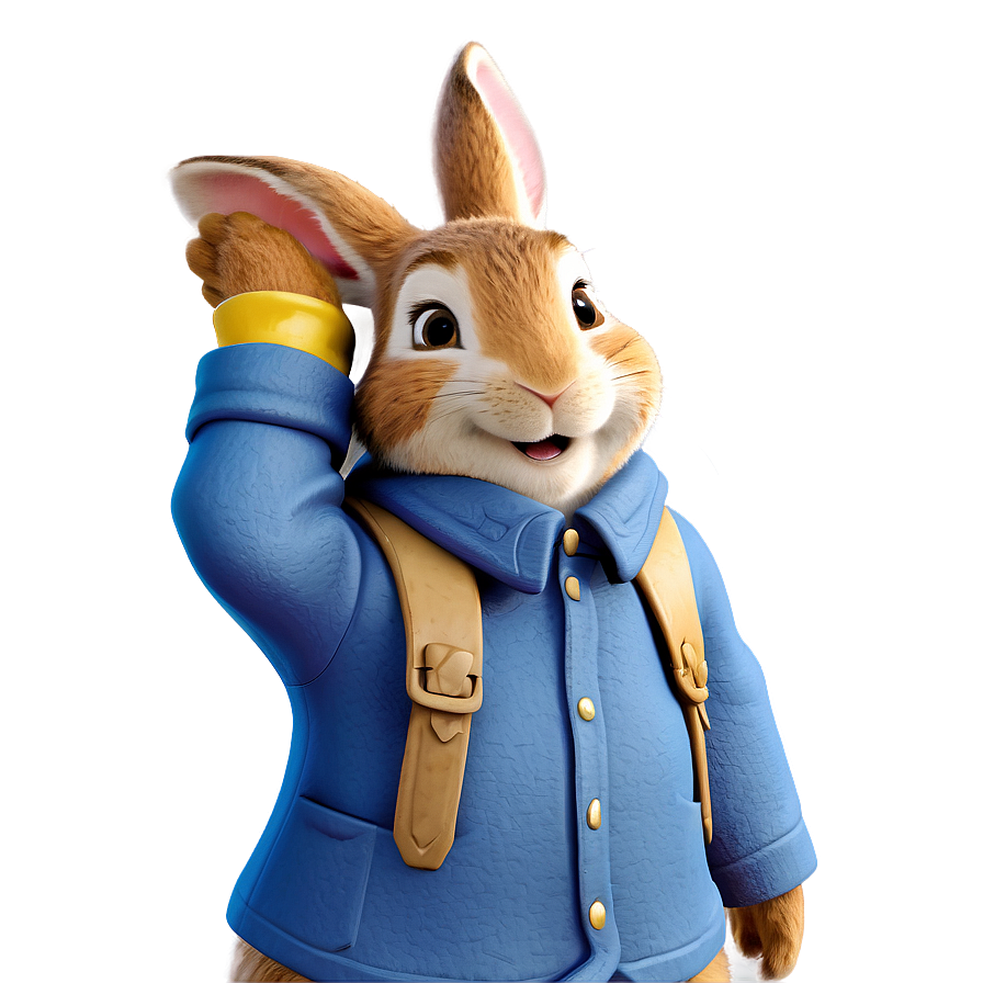 Download Peter Rabbit In Blue Jacket Png 81 | Wallpapers.com