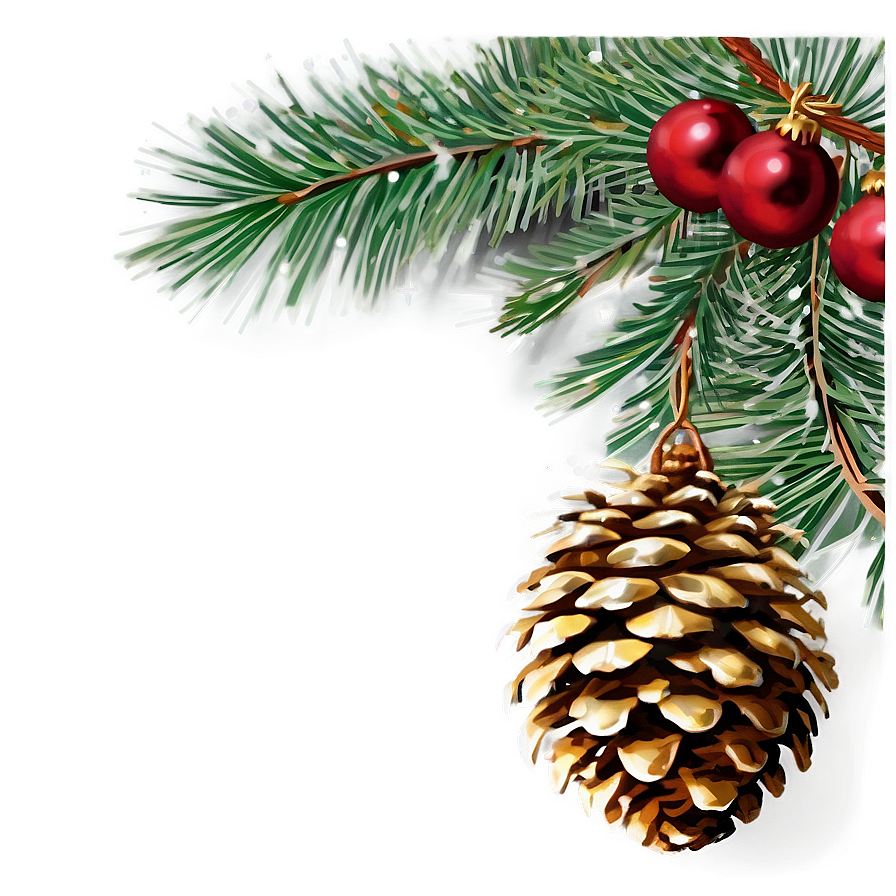 Download Pine Cone Christmas Border Png Mwx | Wallpapers.com