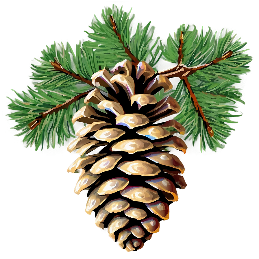Download Pine Cone Illustration Png 36 | Wallpapers.com