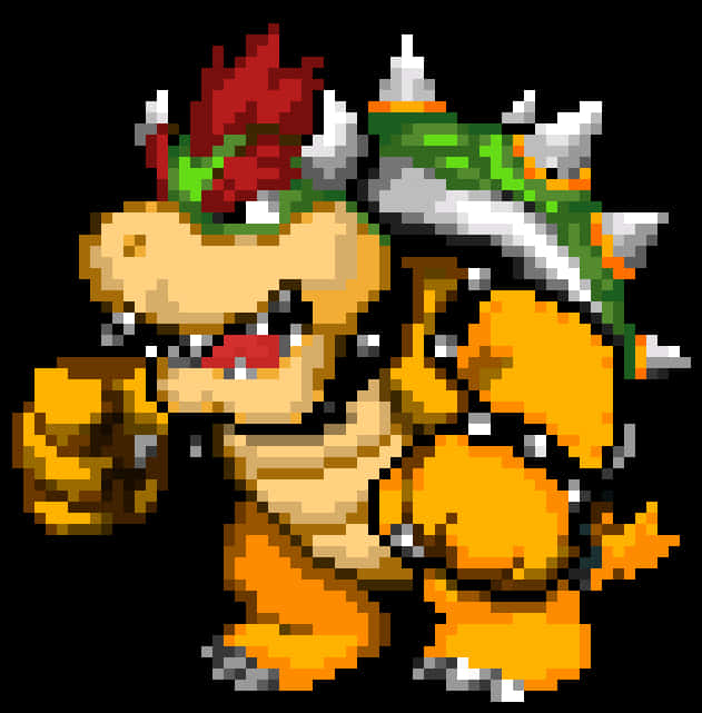 Minecraft Pixel Art Bowser Template