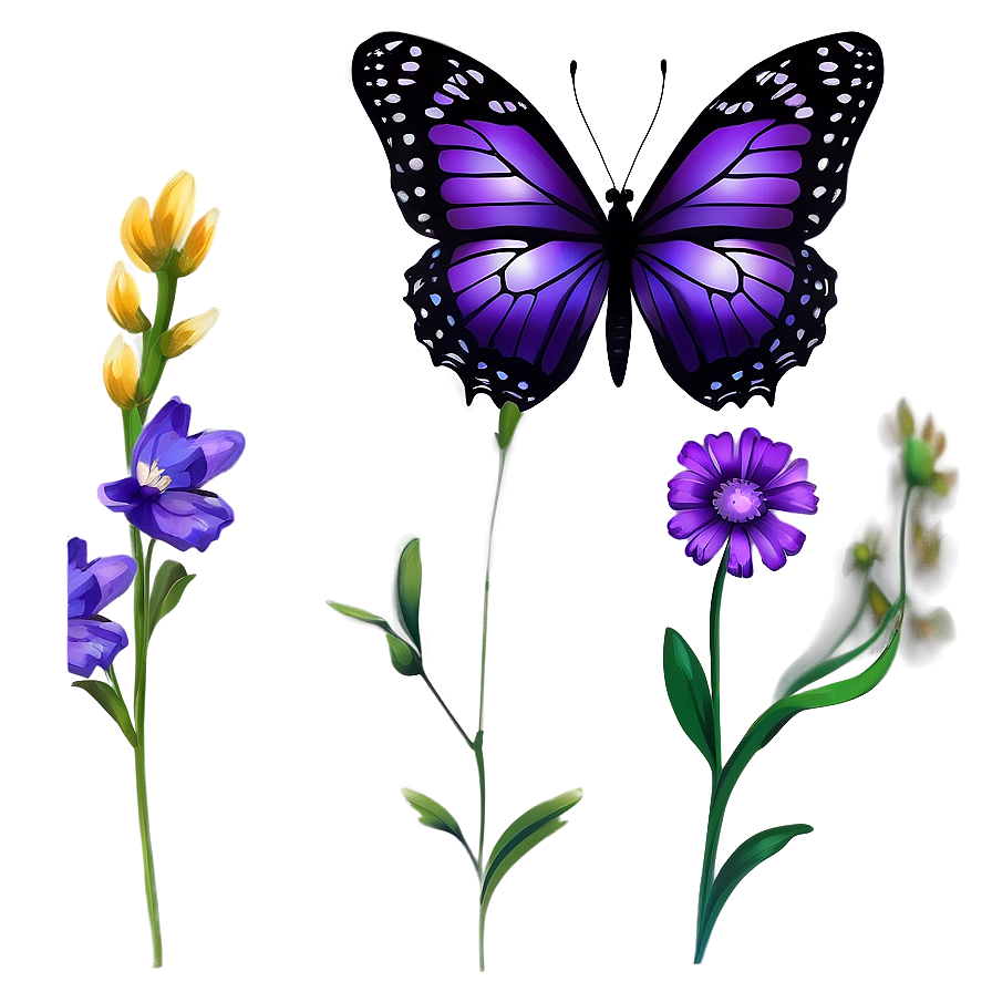 Download Purple Butterfly Clipart Png 05232024 | Wallpapers.com