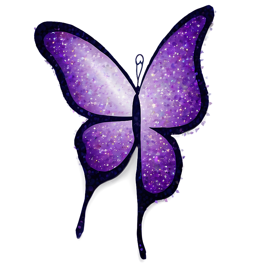 Download Purple Butterfly With Glitter Png 3 | Wallpapers.com