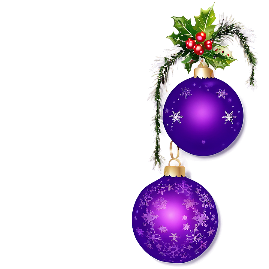 Download Purple Christmas Ornaments Png 35 | Wallpapers.com