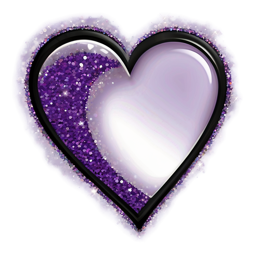 Download Purple Glitter Heart Png 43 | Wallpapers.com