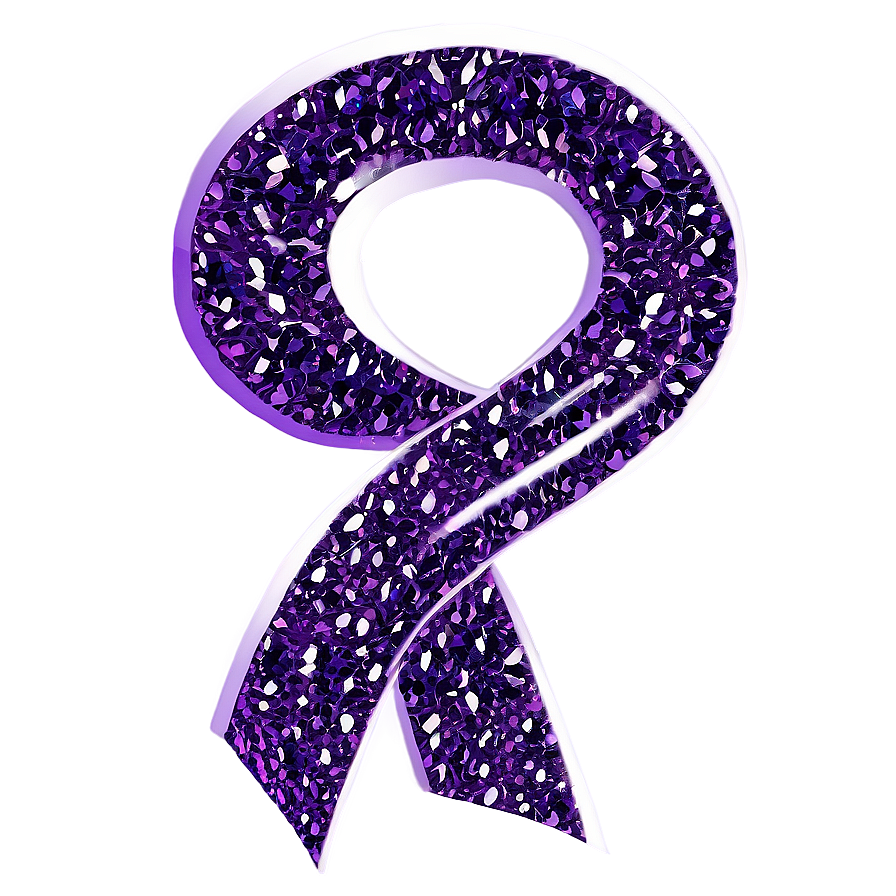 Download Purple Glitter Ribbon Png 06252024 | Wallpapers.com