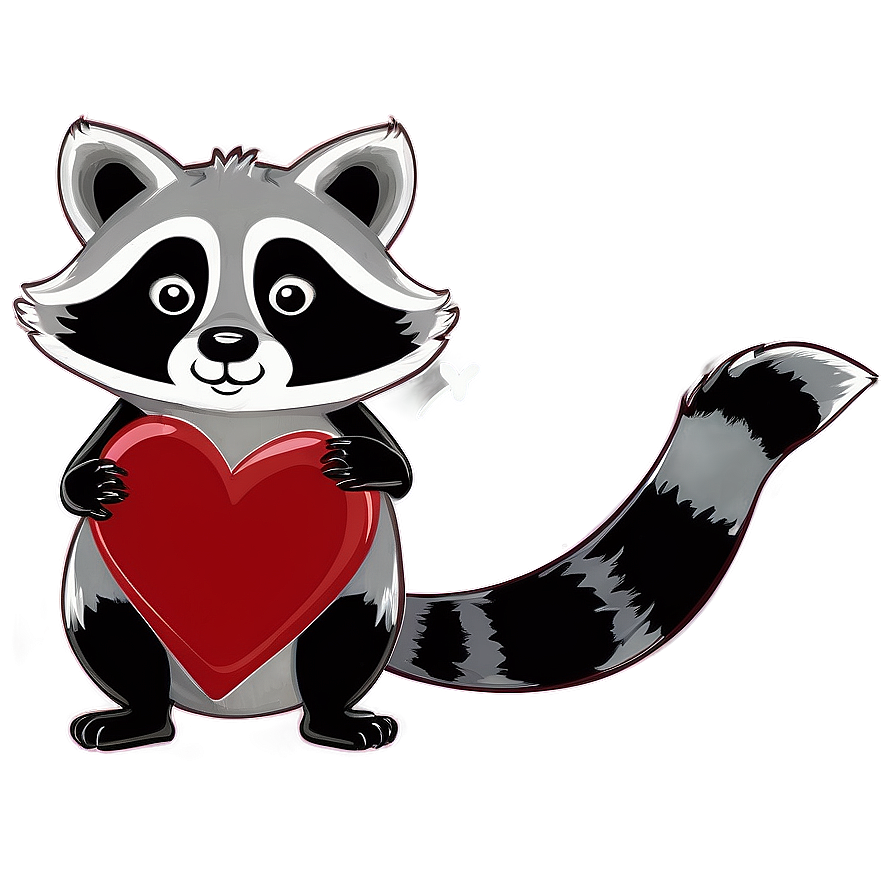 Download Raccoon With Heart Png 89 | Wallpapers.com