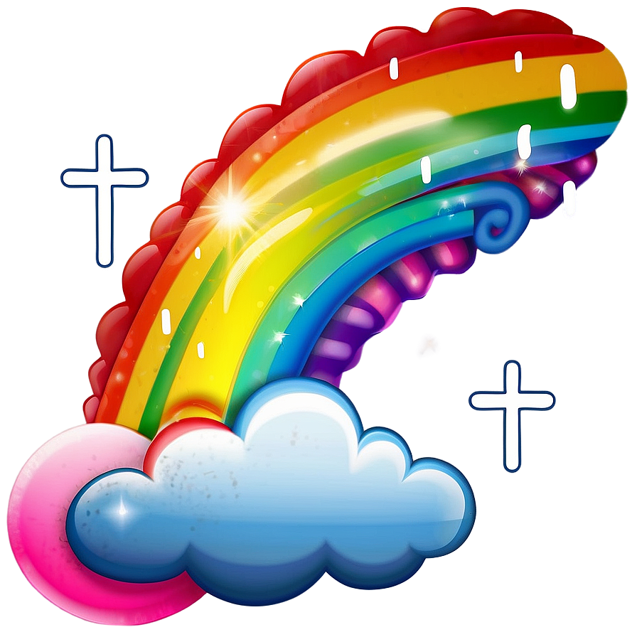 Download Rainbow Cloud Emoji Png Bdc21 | Wallpapers.com