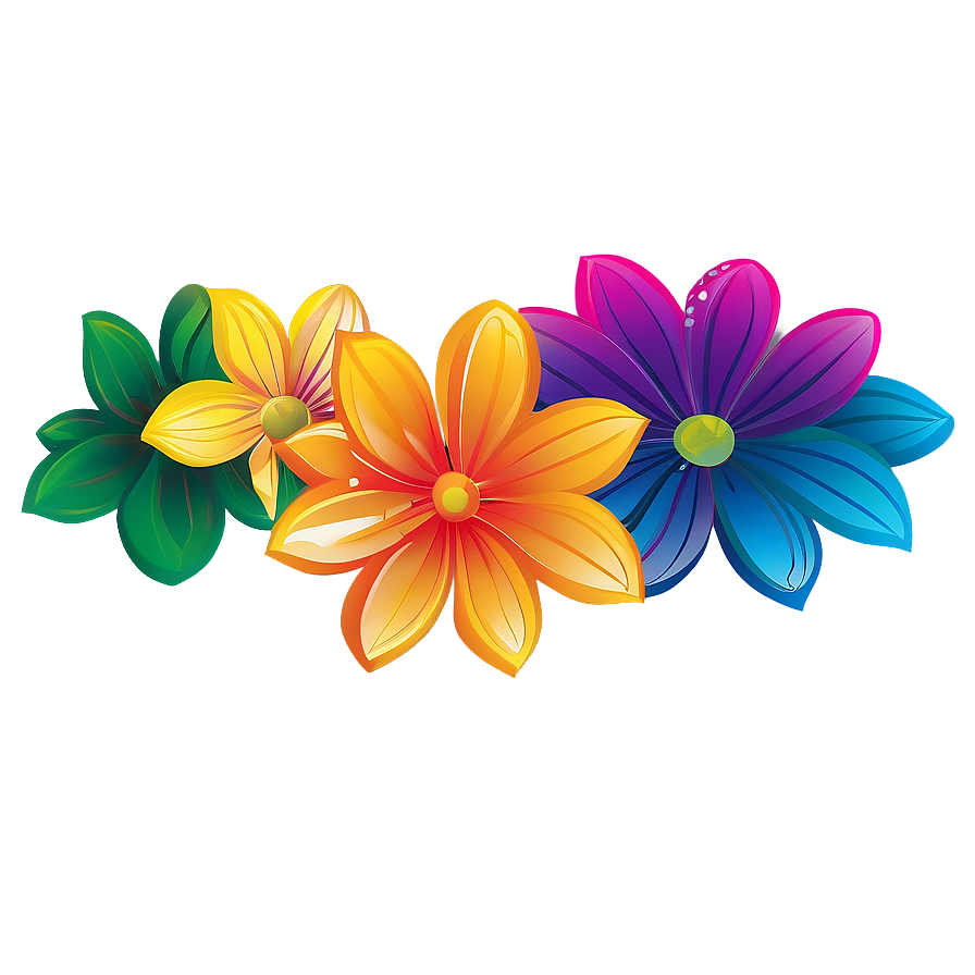 Download Rainbow Color Flower Vector Png 88 | Wallpapers.com