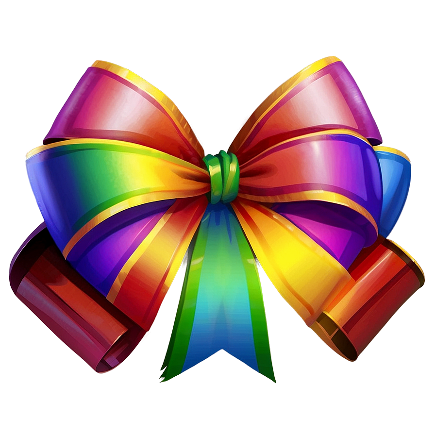 Download Rainbow Gift Bow Png 7 | Wallpapers.com