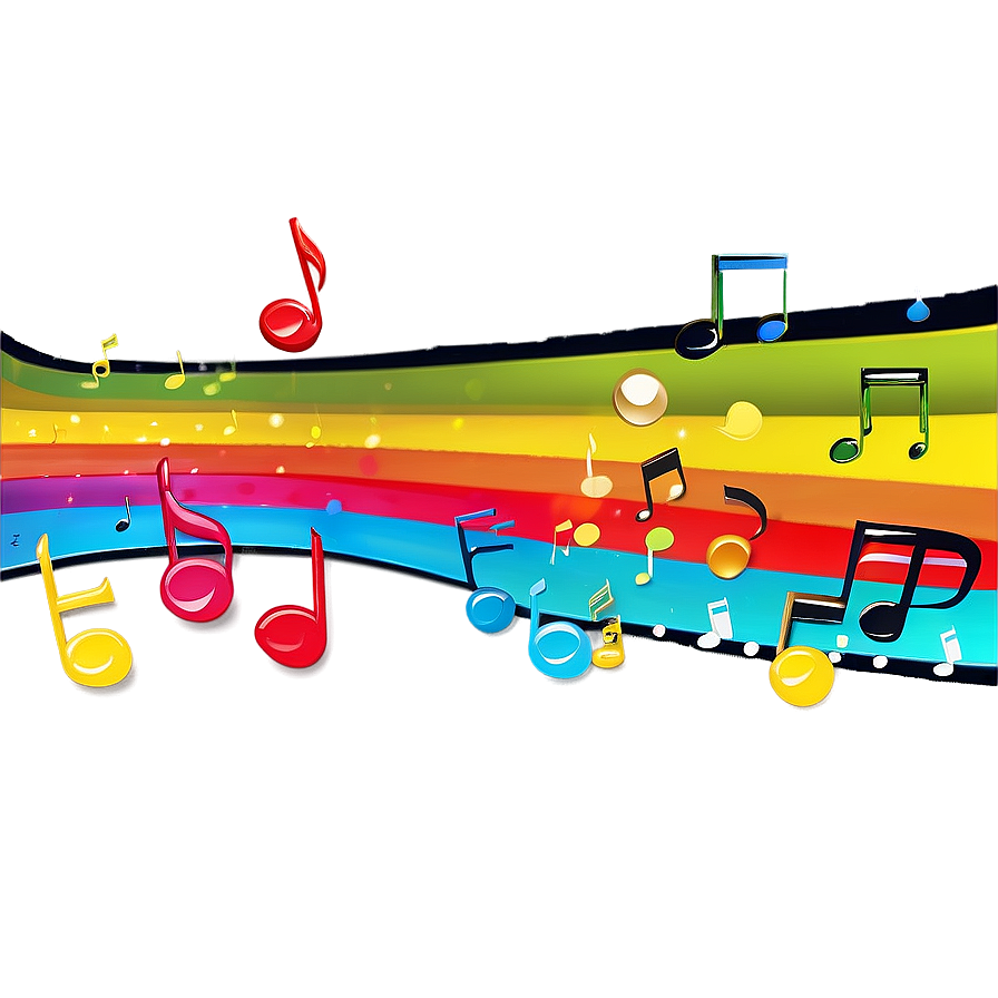 Download Rainbow Music Notes Png 18 | Wallpapers.com